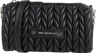Karl Lagerfeld K/WEAVE MINI ZIP BARREL CROSSBODY BAG