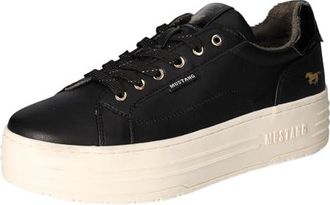 Mustang Jeans Baskets pour Femme 1497-302, Noir, 38 EU