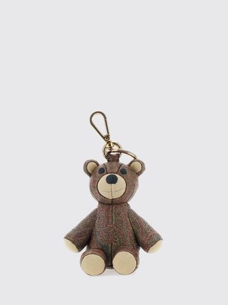 Etro Porte-cl&eacute;s en forme dours en peluche en coton enduit avec imprim&eacute; Paisley