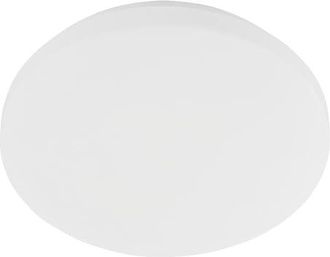 Eglo LED Deckenlampe Pogliola-E, flache Deckenleuchte, Lampe Decke Flur, Leuchte Schlafzimmer aus Metall und Kunststoff in Wei&szlig;, warmwei&szlig;, &Oslash; 26 cm