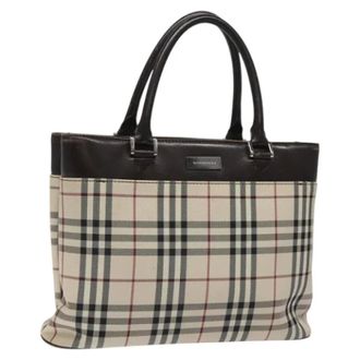 Burberry Pre-owned Nylon sacs-main - Femme - Pre-owned - Beige - Taille: ONE Size
