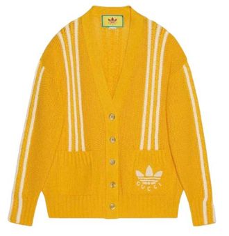 Gucci x Adidas Yellow Knit Cardigan Size XS