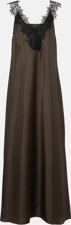 R&oacute;he R&oacute;he Midikleid aus Seide mit Spitze