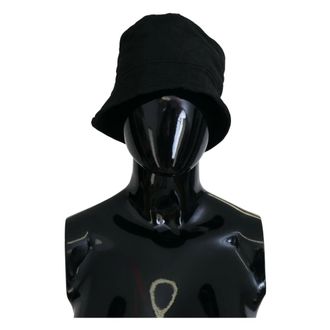 Dolce & Gabbana Femme, Accessoires, Noir, Taille: ONE Size Chapeau Seau Noir Fabriqu&eacute; en Italie