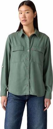 Levi's Doreen T-Shirt Utility Greens, Vert forêt, L Femme
