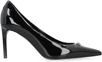 Celine Womens Lacquered Black Heels With Pointed Toe Leather Pumps High Heel Shoes