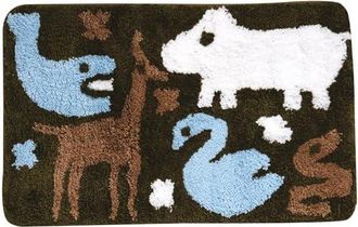 MSV Badeteppich Noe 50x80cm aus Mikrofaserlanghaar, Mikrofaser, Mehrfarbig, 50 x 80 x 15 cm