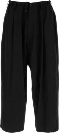 Yohji Yamamoto Homme, Pantalons, Noir, Taille: S Cropped Pantalons