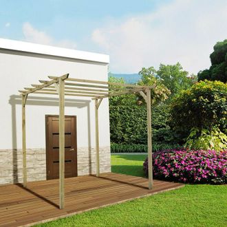 Cémonjardin Cémonjardin - Pergola en bois Cerise