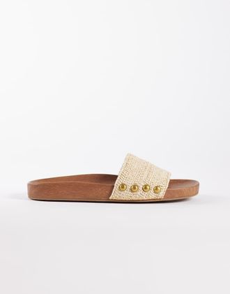 Aldo Rooted - Flache Sandalen in Beige-Neutral