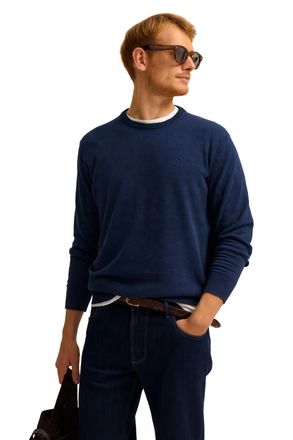 Bugatti Herren Pullover Rundhals 7400-85510D Regular Fit Basic Essentials Baumwolle