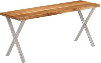 vidaXL Vidaxl - Bank Baumkante 105 cm Massivholz Akazie