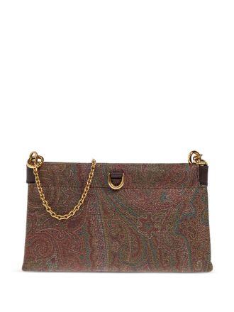 Etro Mini Talk Clutch mit Paisleymuster - Braun