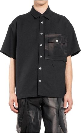 Jiyong Kim Homme, Chemises, Noir, Taille: L Sun-Bleached Patch Pocket Shirt
