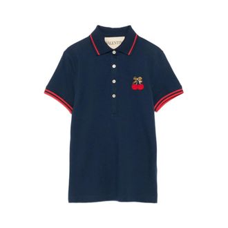 Valentino Marineblaues Kirsch-Polo-Top - - Tops - Damen - Blau - L
