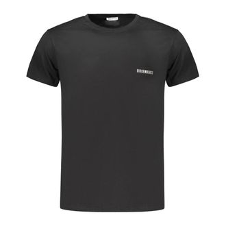 Dirk Bikkembergs Gestreiftes Kurzarm-T-Shirt mit vertikalen Streifen - - Tops - Herren - Schwarzk - 2XL