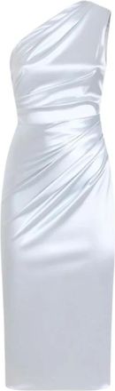 Dolce & Gabbana Femme, Robes, Bleu, Taille: 40 FR Robe asym&eacute;trique en satin stretch