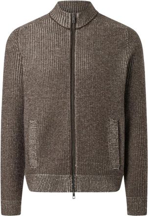 Maerz Strickjacke Zip 1/1 Arm - - Knitwear - Herren - Braun - XL
