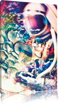 Pixxprint Space trippin Bild, Gr&ouml;&szlig;e: 120x80cm, Leinwandbild, fertig gespannt, Wandbild, Dekoration, Kunstdruck, kein Poster
