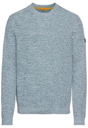Camel Active Pull &agrave; col Rond en Coton pour Homme, Bleu Clair, 3XL