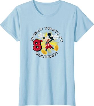 Disney Micky Maus Hurra! Heute ist mein 8. Geburtstag T-Shirt
