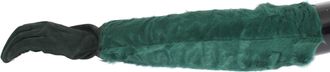 Dolce & Gabbana Womens Green Leather Xiangao Fur Elbow Gloves