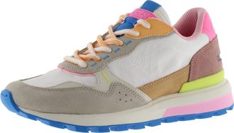 Victoria Low-Top Luna Nylon & Mehrfarbige Spaltlederteile & Gezahnte Sohle 1156110 f&uuml;r Damen Blanco 38