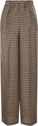 Max Mara Femme, Pantalons, Brun, Taille: 38 FR Vischio Wide Pantalons