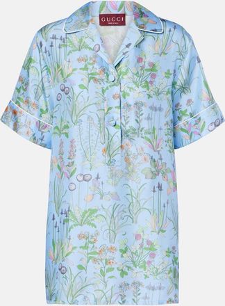Gucci Polohemd aus Seidensatin