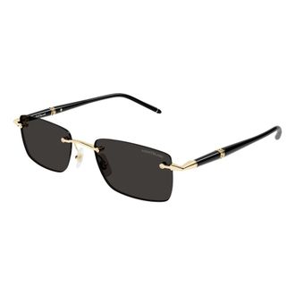 Montblanc Meisterst&uuml;ck Sonnenbrille Schwarz Gold Blau - - Accessories - Herren - Gelb - 54 MM