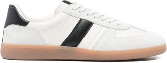 Tom Ford Low-Top Sneaker - Low-Top Sneaker With Ice-Colored Suede Inserts - Gr. 41,5 (EU) - in Wei&szlig; - f&uuml;r Damen