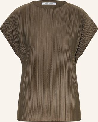 Sams&oslash;e & Sams&oslash;e Sams&oslash;e Sams&oslash;e Blusentop Sauma Mit Plissees braun