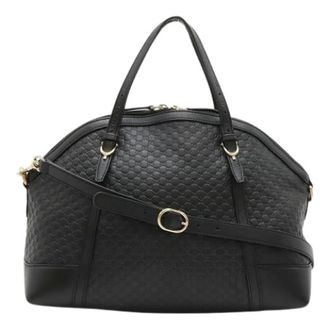 Gucci Pre-owned Microguccissima Leder 2Way Tote Bag - - Pre-owned - Damen - Schwarzk - ONE SIZE