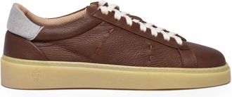 Eleventy Homme, Chaussures, Brun, Taille: 46 EU Leather Baskets