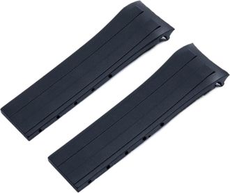 Generic 22 mm weiches Gummi-Silikon-Uhrenarmband Ocean Star Kaliber 80 Faltschieber-Schnalle-Armband für Zubehör der -Armbandserie