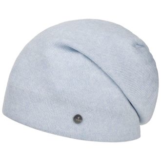 Lierys Fine Merino Long Beanie Strickm&uuml;tze Herren Damen Kinder Made in Germany Herbst Winter hellblau One Size
