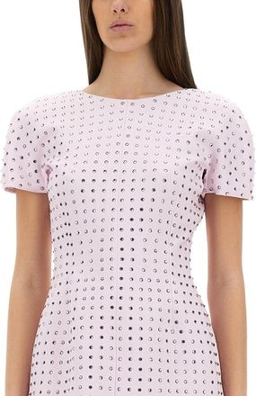Sportmax Rhinestone-Embellished Mini Dress - Pink