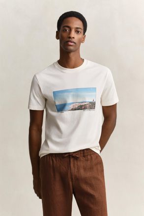 GANT Herren Scenery Graphic T-Shirt (XXXL) CREAM