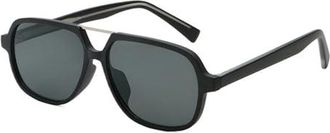 Generic Lunettes De Soleil R&eacute;tro Tendance &Agrave; Grande Monture For Hommes Et Femmes - Photos Et Shopping - Lunettes De Soleil De Sport(Black)