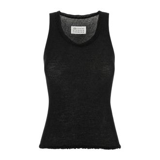 Maison Margiela Femme, Tops, Noir, Taille: 38 FR Top