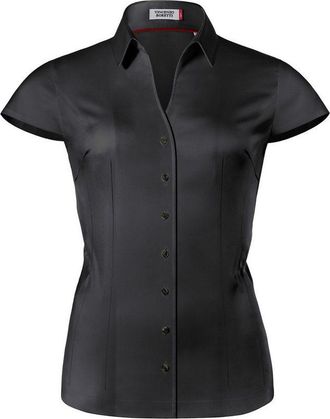Vincenzo Boretti Klassische Bluse leicht tailliert soft Kurzarm