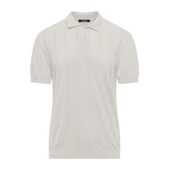 Bomboogie Homme, Pulls, Beige, Taille: L Pull en coton avec large col c&ocirc;tel&eacute;