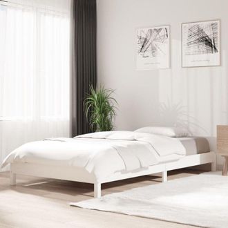 vidaXL Lit empilable Blanc 90x190 cm Bois de pin massif