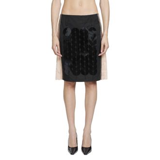Marni Cotton Twill and Crepe Viscose Skirt