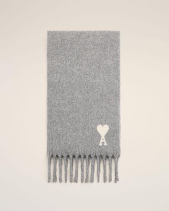 Ami Ami Paris - Echarpe grise en alpaga Ami de Coeur Gris Cendre - TU - Unisex