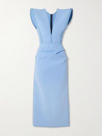 Maticevski Wingtip Midikleid Aus Cr&ecirc;pe - Blau