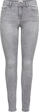 Only Femme Onlwauw Life Mid SK BB Bj694 Noos Jeans, Medium Grey Denim, XS / 32L EU