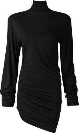 Jacquemus Femme, Robes, Noir, Taille: 40 FR Robe Noire à Épaules en Soie