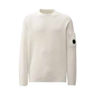 C.P. Company C.p. Company, Homme, Pulls, Blanc, Taille: L Pull Classique à Col Rond