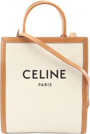 Celine 2021 Small Canvas Vertical Cabas tote bag - Wei&szlig;
